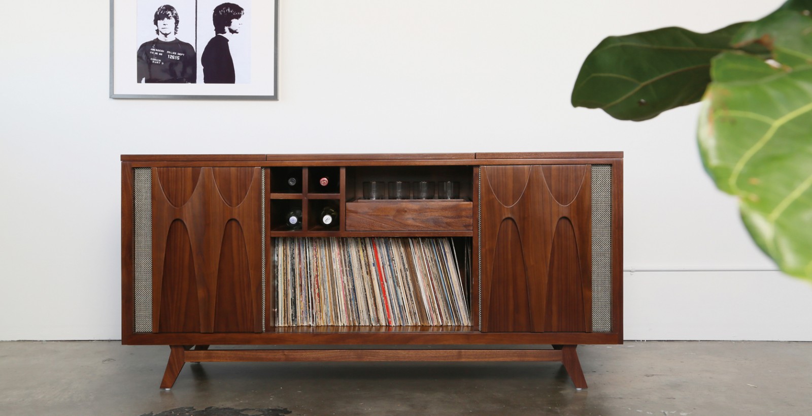 This Record Player Console Comes With Its Own Built-In Speakeasy ...