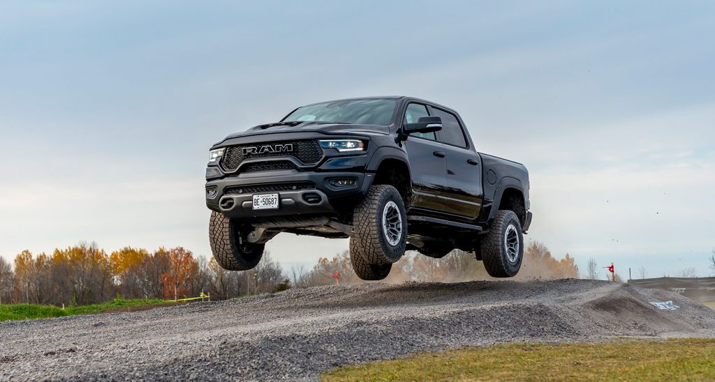 Here's How to Jump the 700-Horsepower 2021 Ram TRX Pickup - Sharp Magazine