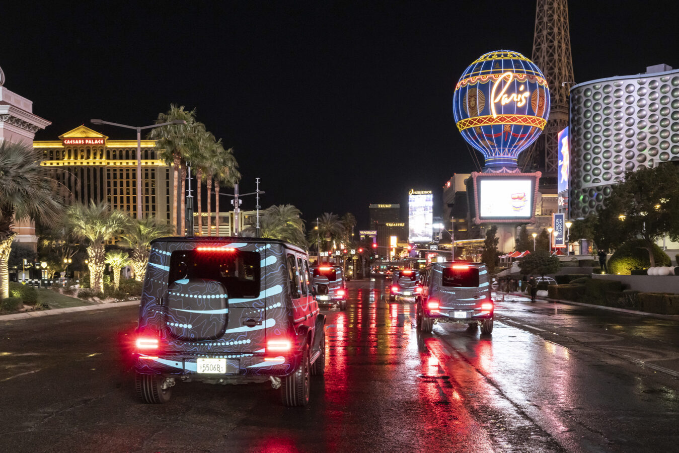 Watch the Electric Mercedes G-Wagon's 720 G-Turn in Vegas - Sharp Magazine